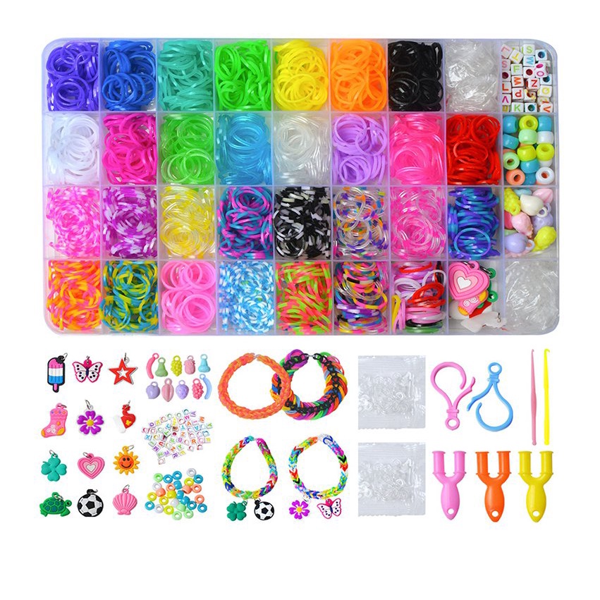 Loom Bands Kit DIY Rubber Bands for Bracelet Making Kit DIY Art Craft ...