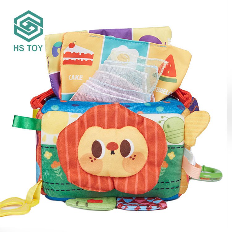 HS Toy Sensory Toddler Soft Crinkle Cloth Sensory Pull Along Bath Baby ...