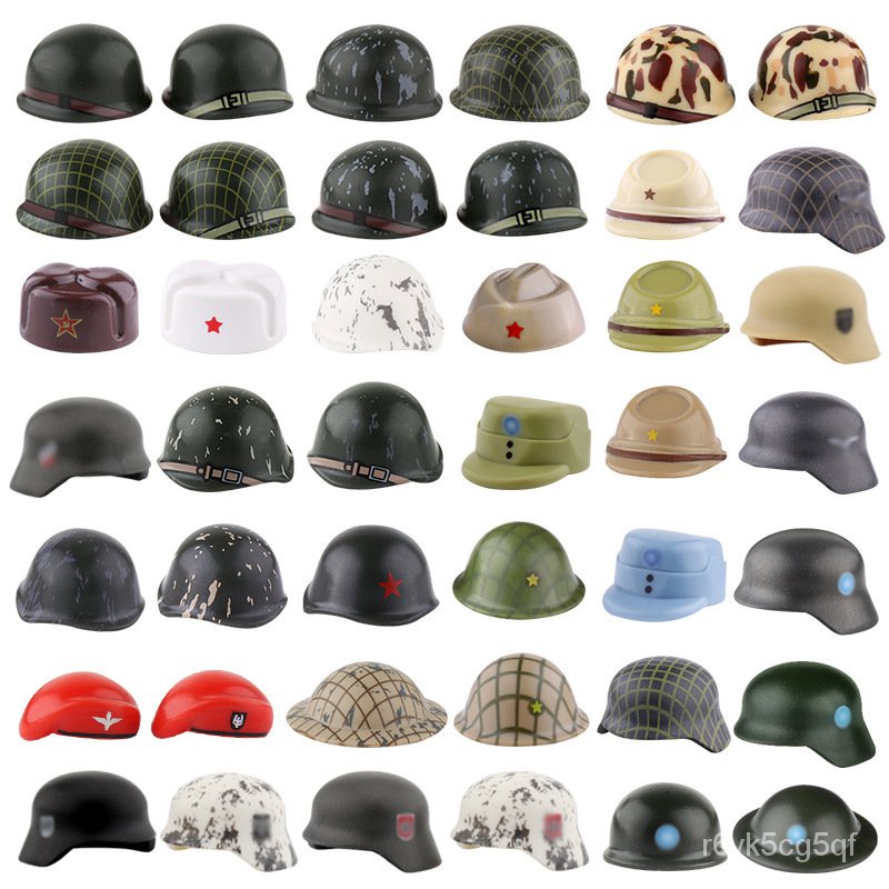 High Quality military scenes parts hat Building Blocks Figure German ...