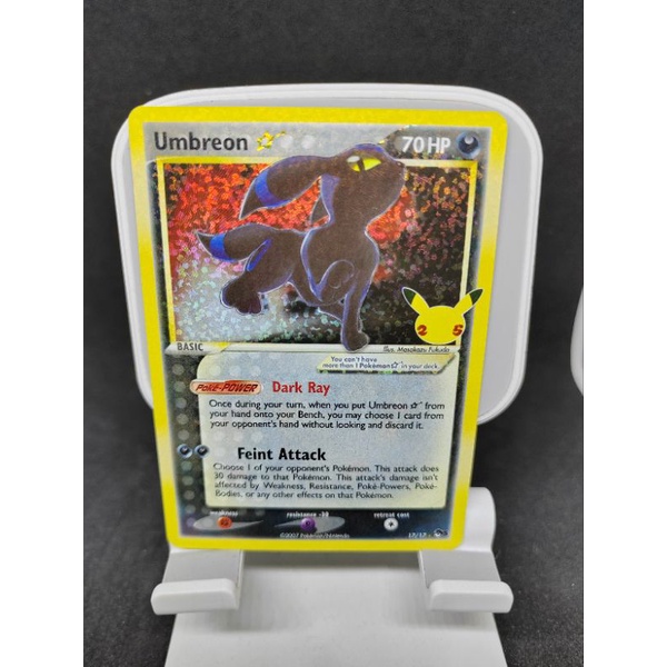 UMBREON GOLD STAR 25TH ANNIVERSARY CELEBRATION POKEMON CARDS TCG ...