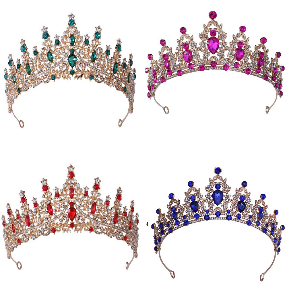 Crystal bridal big crown luxury rhinestone beauty pageant crown ...