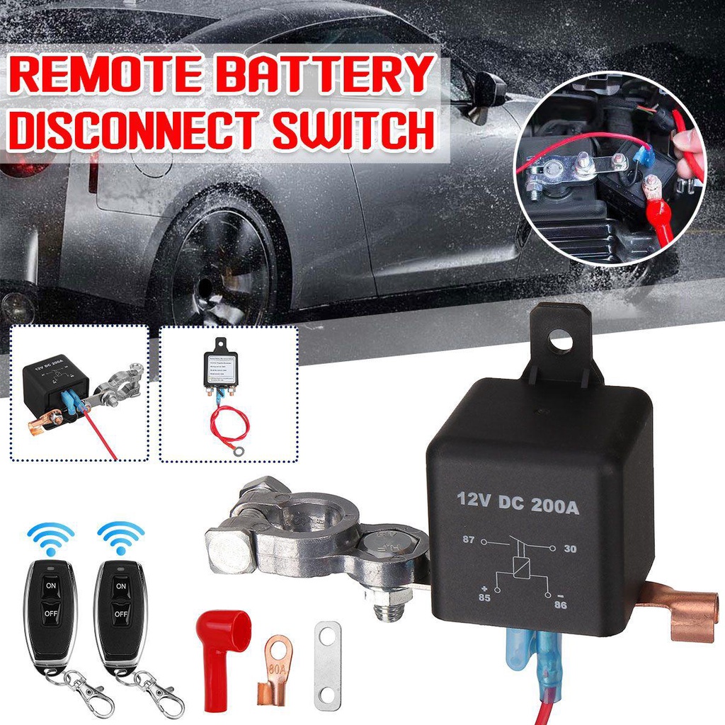 Battery Switch Relay 12V Remote Control Battery Disconnect Cut Off ...