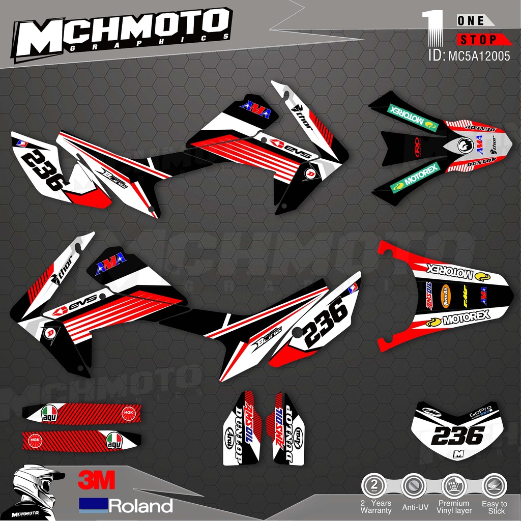 MCH Customized Team Graphics Backgrounds Decals 3M Custom Stickers For ...