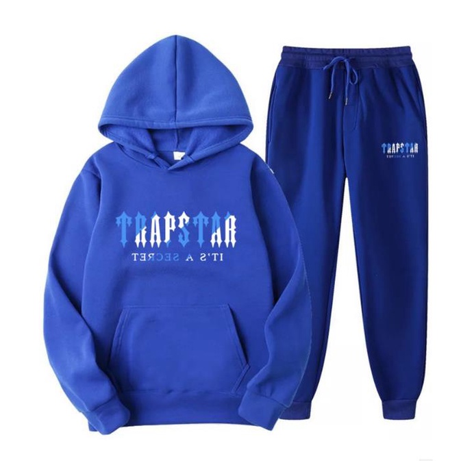 Trapstar New Style Letter Print Loose Hooded Sweatshirt Set/Unisex Wool ...