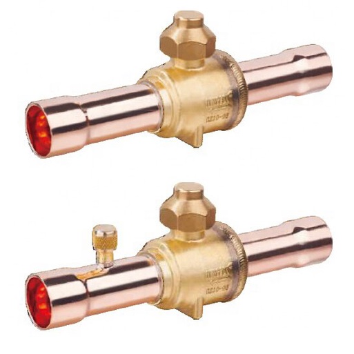 Air conditioner Refrigeration Ball Valves Welding Connection Brass ...