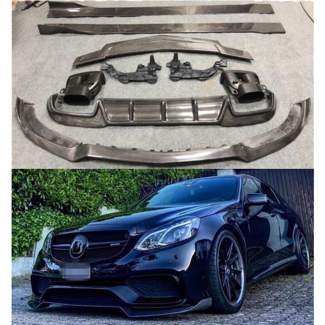 Carbon Fiber Body Kit Car Front Rear Bumper Lip Diffuser Cover Side ...