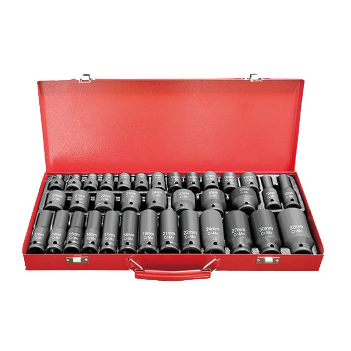 35Pcs 1/2 inch Deep socket set tool kit impact wrench socket set ...