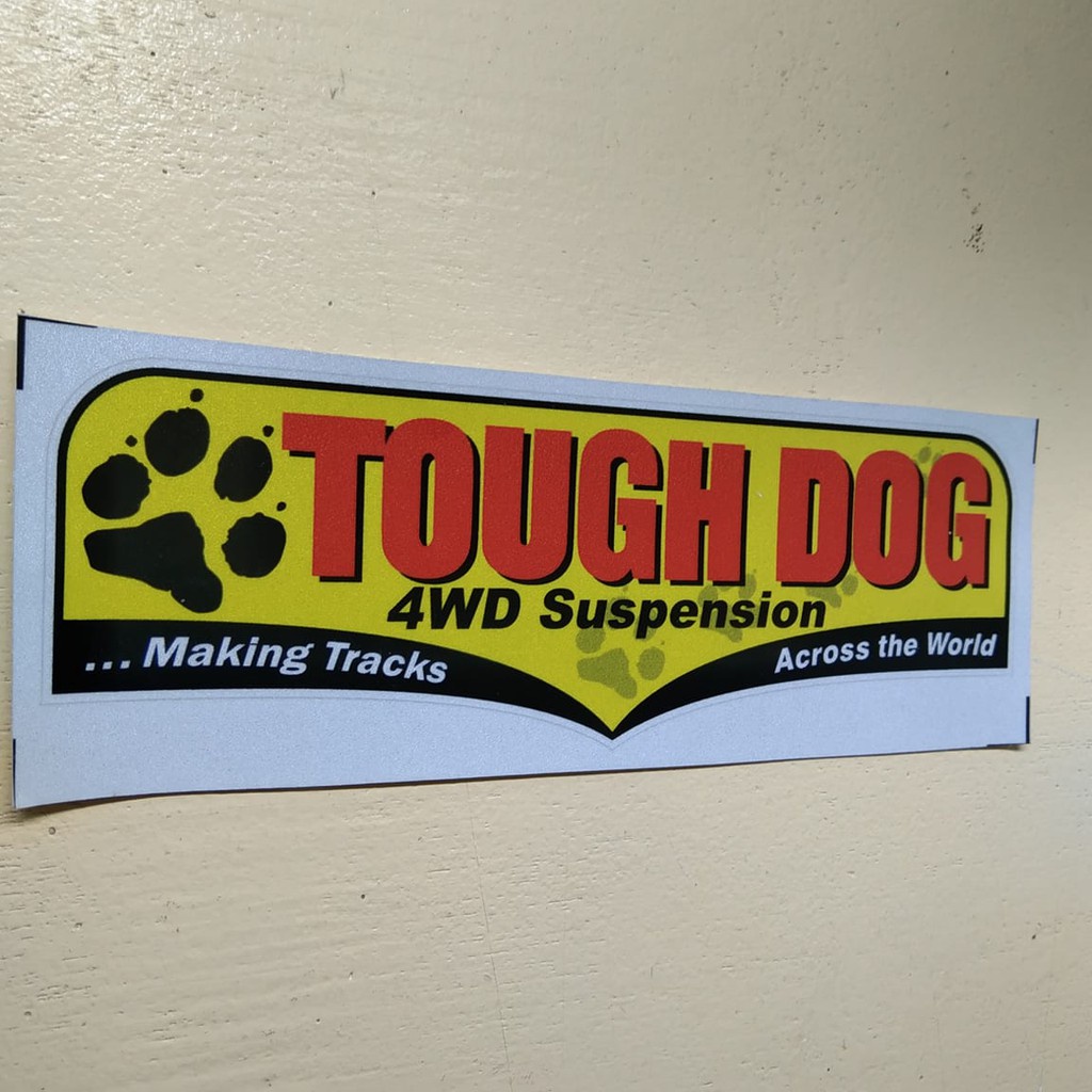 TOUGH DOG REFLECTIVE 3M STICKERS BY EURODECALS , 1PC ONLY, 4X4 STICKERS ...