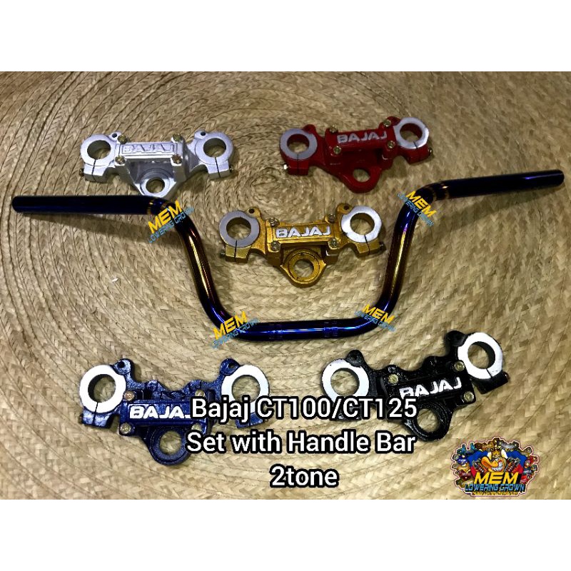 Bajaj Ryzer CT100/CT125/CT150 lowering crown (Batman Design ) Set with ...