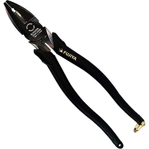 FUJIYA 3000N-225BG Eccentric power pliers with black gold and shackle 225 mm Easy cutting lever ...