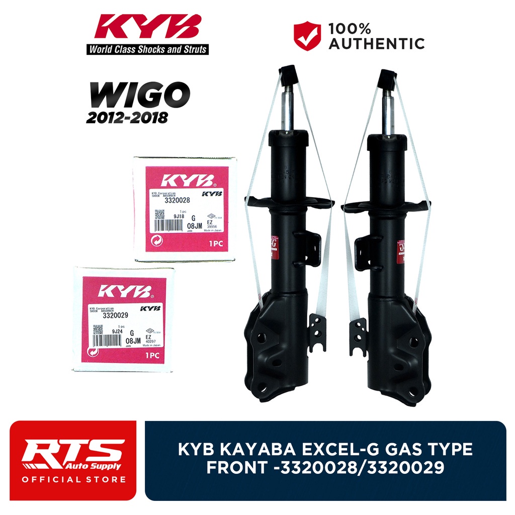 Kyb Kayaba 3320028 3320029 Front Shock Absorber Excel-g For Toyota Wigo ...