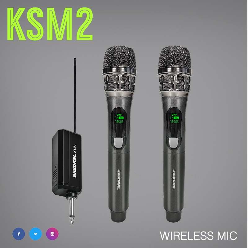 ๑ RIWORAL KSM2 Professional wireless handheld microphone high ...
