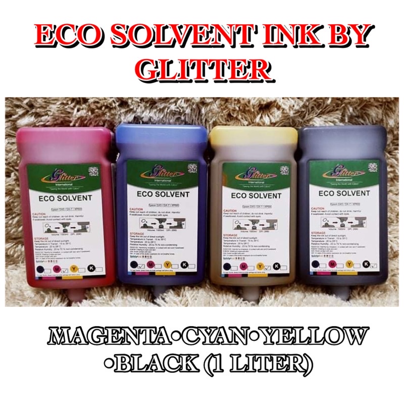 ๑ECO SOLVENT INK BY GLITTER FOR TARPAULIN DX5 DX7 DX11 MACHINE (ONHAND ...
