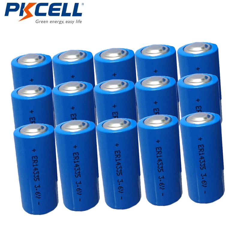 15PCS PKCELL ER14335 1650mah LiSOCL2 Battery 2/3AA LiSOCL2 Batteries ...