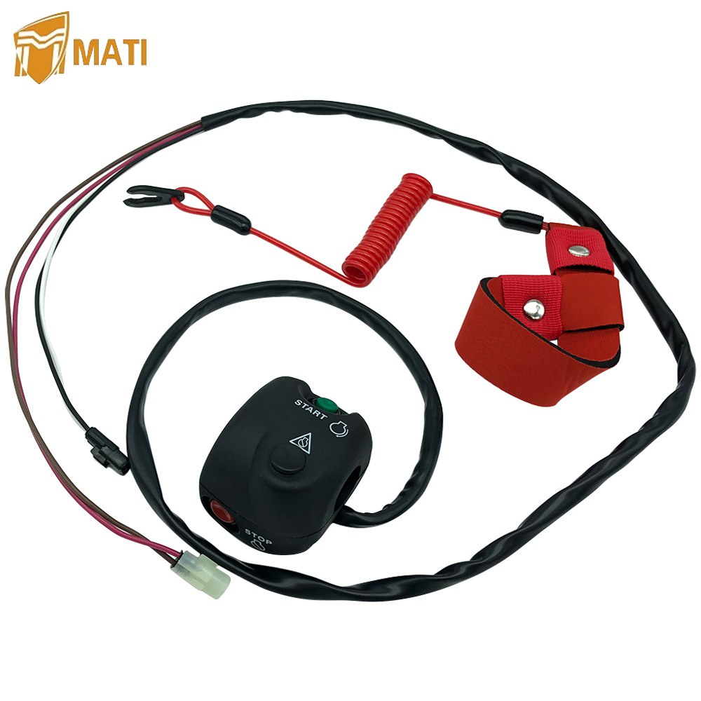 Mati Handlebar Start Stop Kill Switch Box Aassy & Safety Lanyard for ...
