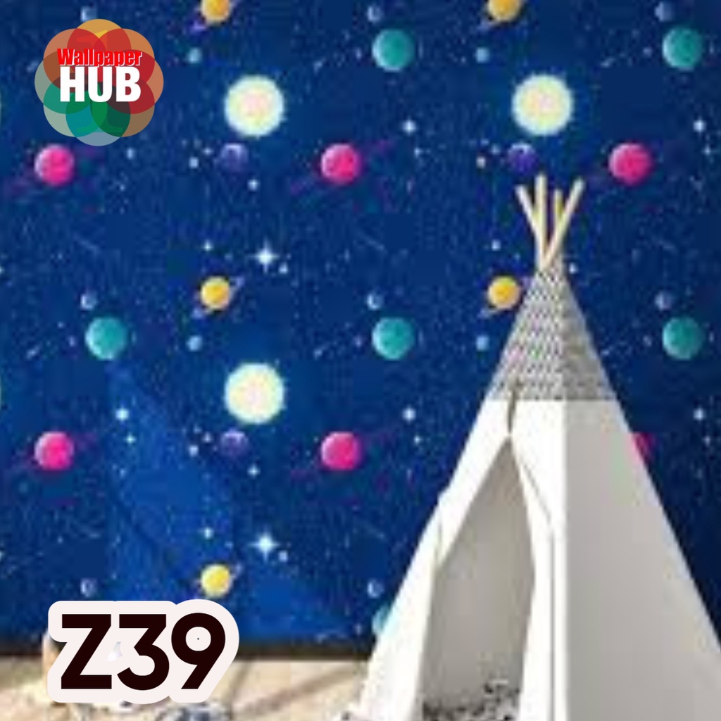 HUB Wallpaper Clouds and Galaxy Design Ceiling or Wall Sticker Home ...