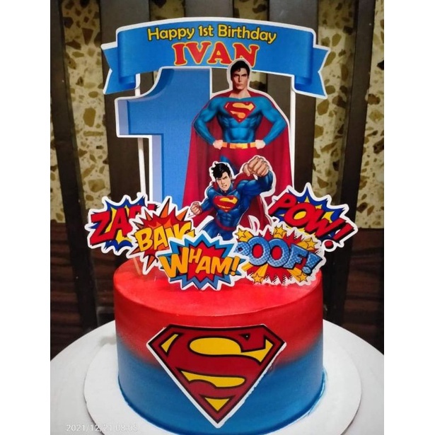 Cake Topper ( Superman Theme ) | Shopee Philippines