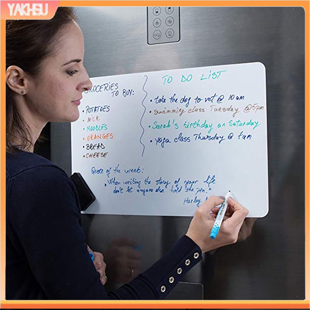 (yakhsu) A5 Dry Wipe Magnetic Whiteboard Home Notice Memo Message Board ...