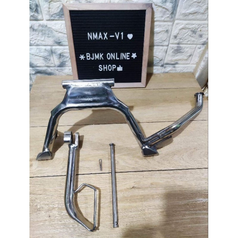 ﹊STAINLESS CENTER STAND SIDE STAND FREE EHE ( NMAX V1 ) | Shopee ...