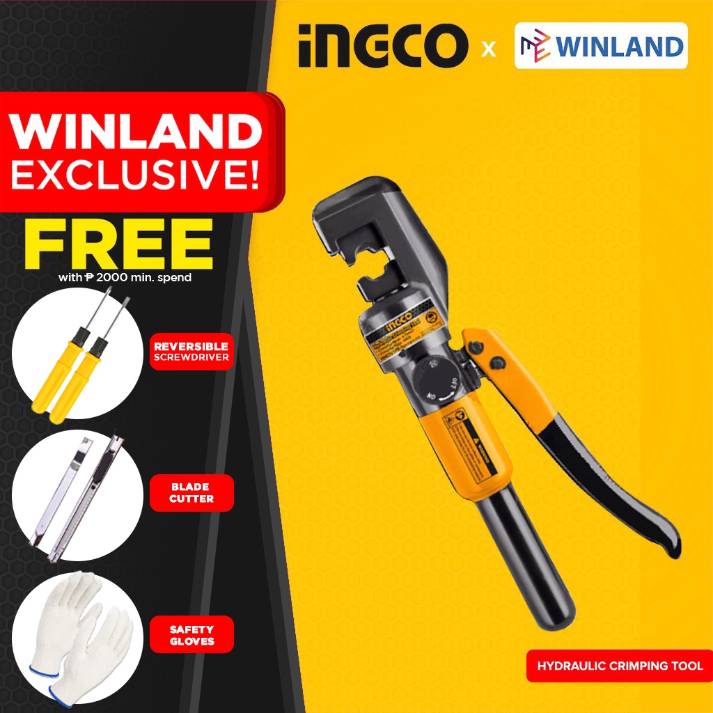 INGCO by Winland Hydraulic Crimping Tool | Crimping Range 4-70mm2 ...