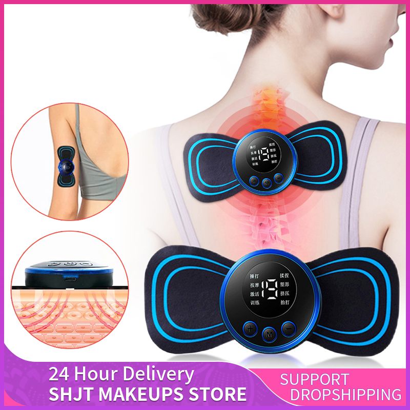 Neck Rechargeable Massager 8 Mode Electric Neck Massage EMS Cervical Vertebra Massage Patch for ...