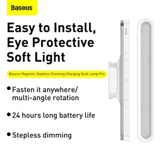 Baseus Hanging Magnetic LED Table Lamp Chargeable Stepless Dimming Desk ...