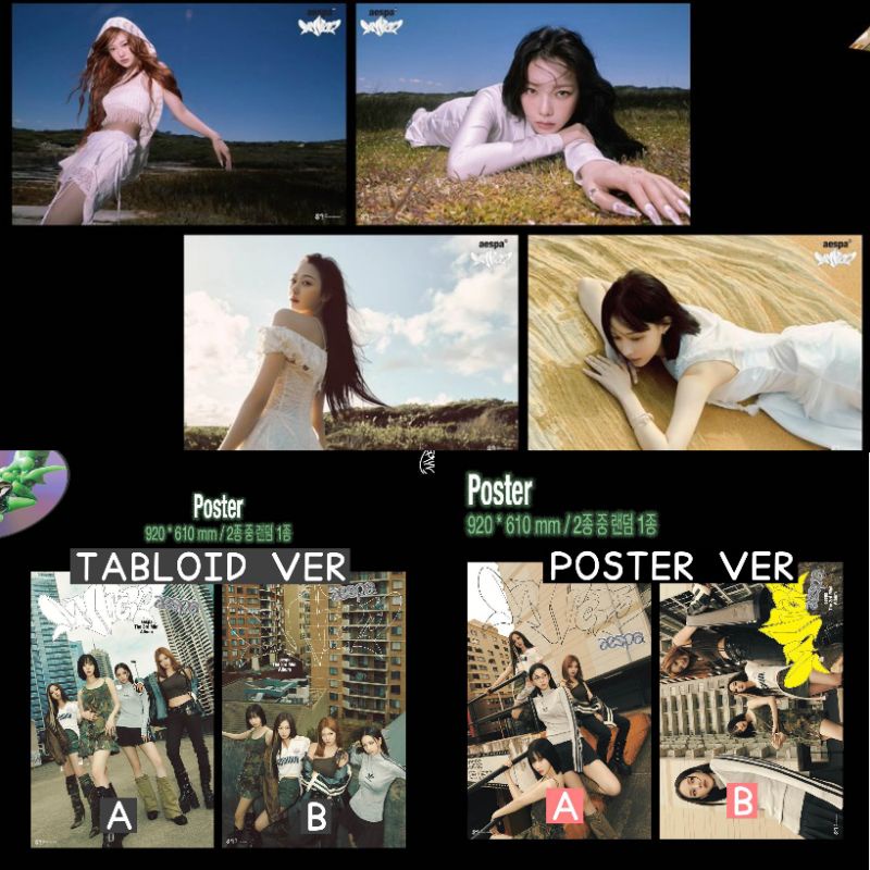 ONHAND AESPA MY WORLD OFFICIAL POB POSTERS INTRO TABLOID POSTER VERSION ...
