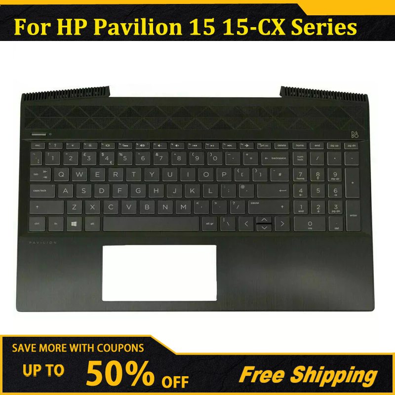 Original White Backlit Keyboard Palmrest For HP Pavilion 15 15-CX ...