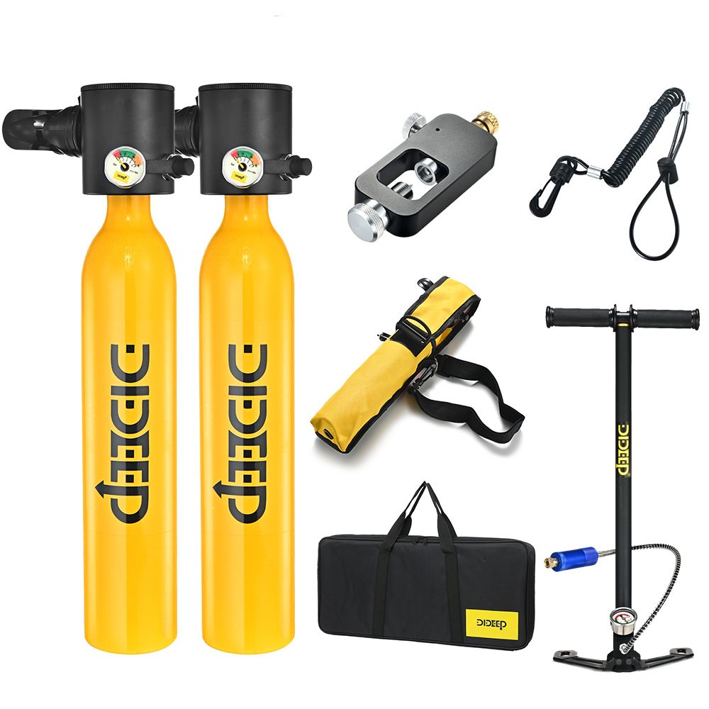 DIDEEP 0.5L Scuba Diving Tank Mini Oxygen Cylinder Set Respirator Air ...