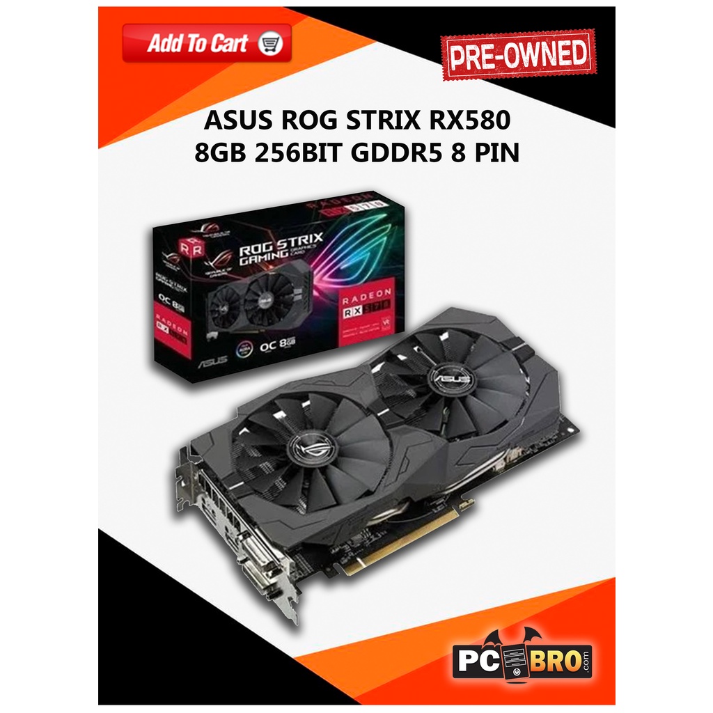 Rx580 8gb 256Bit Dr5 Asus Rog Strix | Shopee Philippines