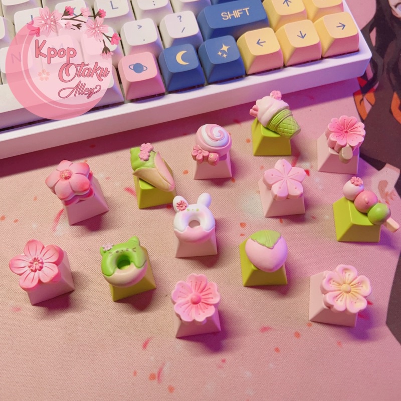 Cherry Blossom Flower Collection Artisan Keycaps | Kpop Otaku Alley ...