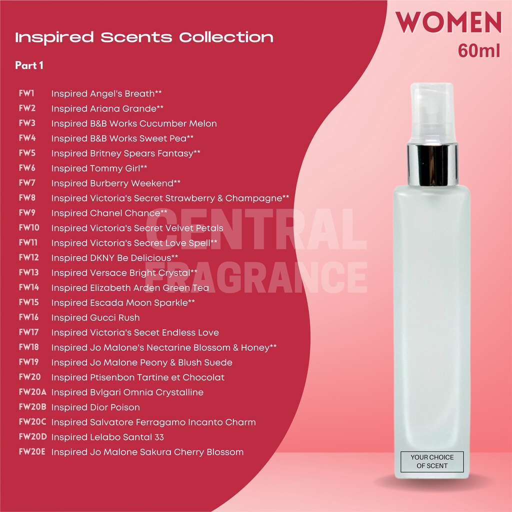 COD - ( PART 1 ) 60ml Oil Based Perfume for WOMEN by CENTRAL FRAGRANCE ...
