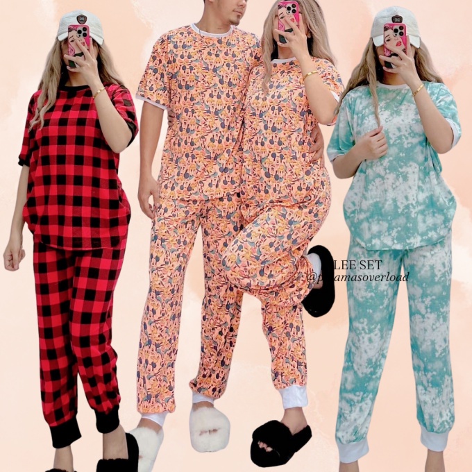 LEE | cotton shirt + pants pajama set | PajamasOverload | Shopee ...