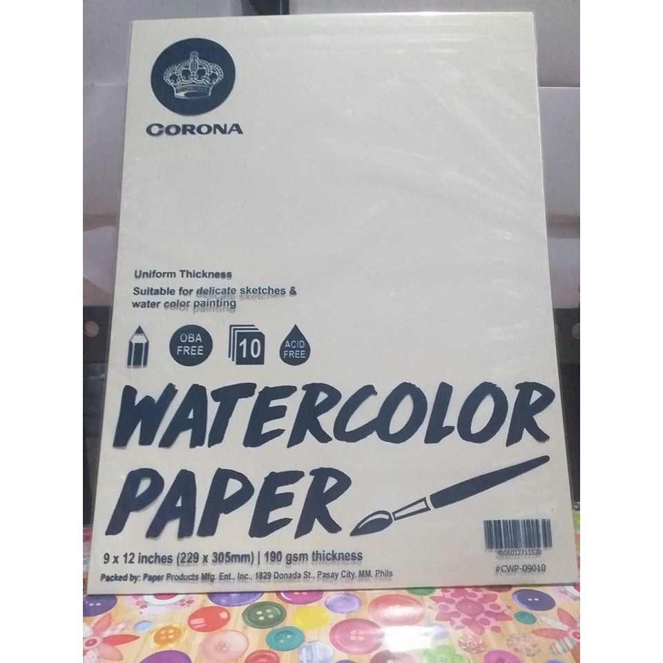♣[LSC] Corona WaterColor Paper (10 sheets) | Shopee Philippines