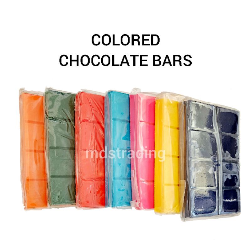 Colored Chocolate Bars - Pink Blue Green Violet Orange Yellow Red ...