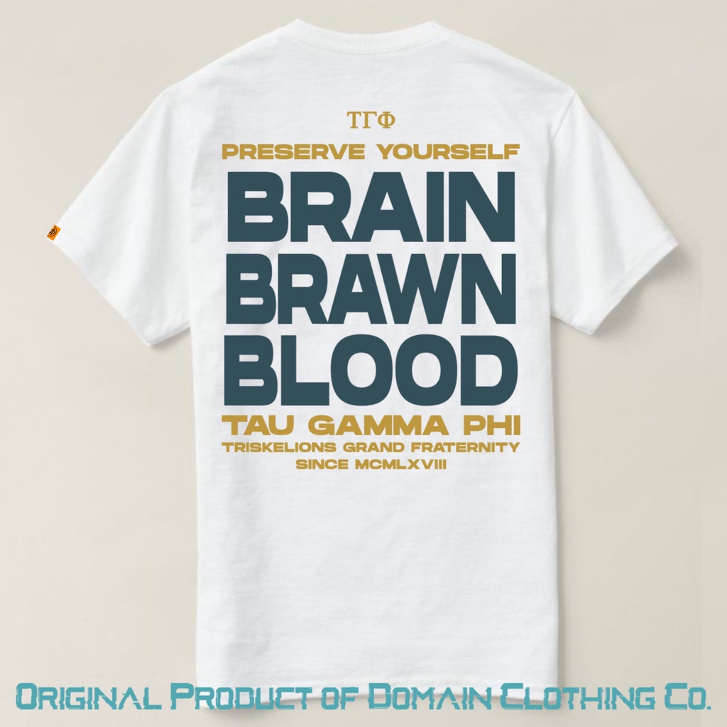 Tau Gamma Phi Triskelion Fratshirt [ BRAIN BRAWN BLOOD ] [ NEW DESIGN !! ] | Shopee Philippines