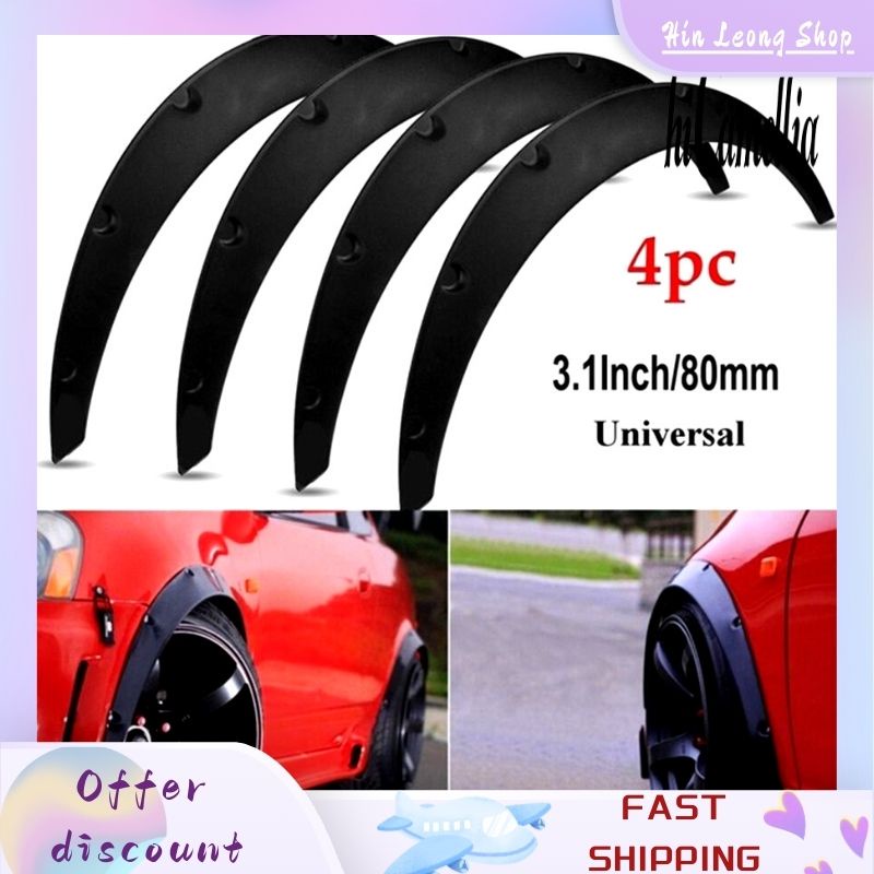 4Pcs/Set Universal Flexible Car SUV Off-road Fender Flare Wheel Arch ...