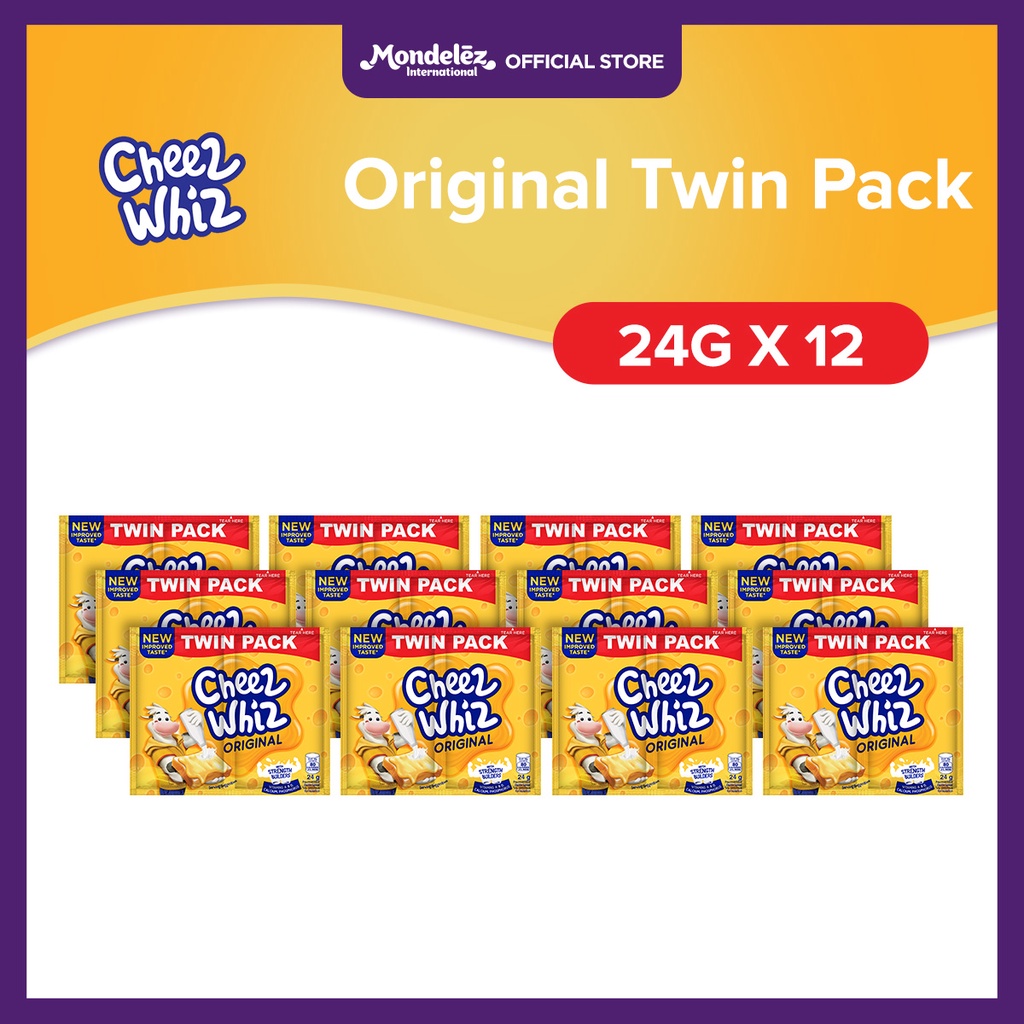 Cheez Whiz Twin Pack - Original Cheese Spread 24g with Vitamin A & D ...