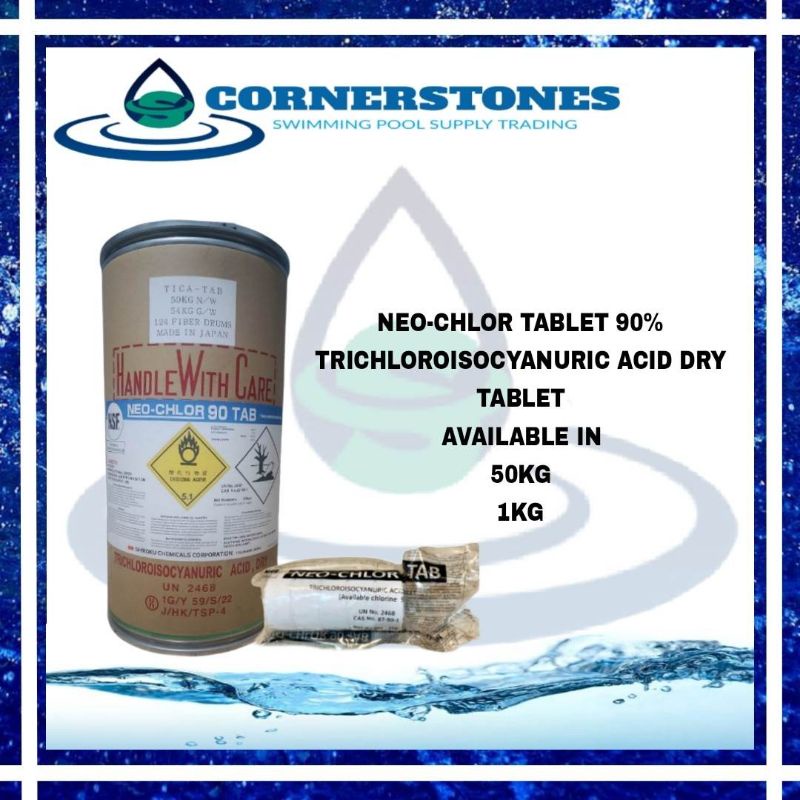 TCCA Chlorine tablets Japan NEO-CHLOR 90% (1kg) | Shopee Philippines