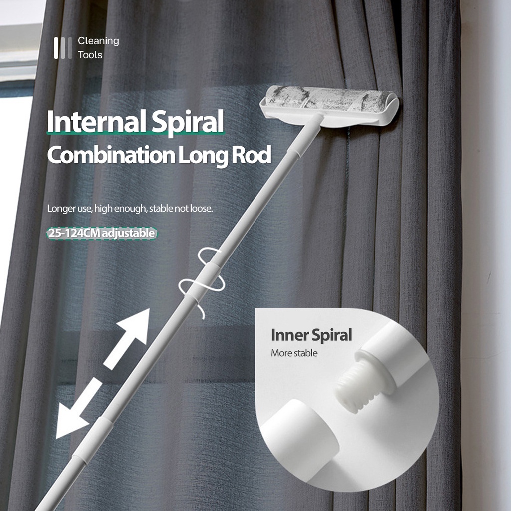 Sticky Lint Roller Clothes Dust Remover, Portable Pet Hair Sticky Roll ...