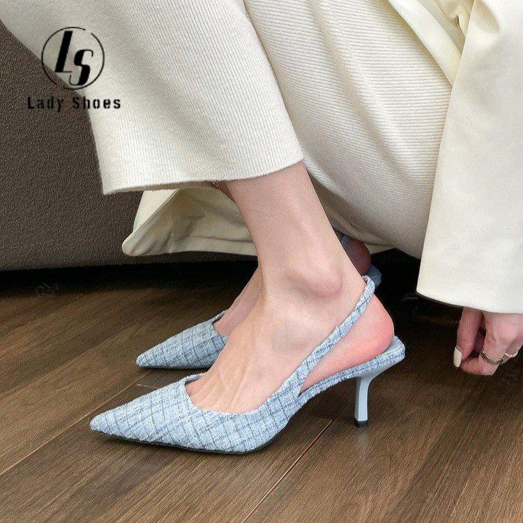 [LS] Close Shoes With Heels Pointed Toe Stiletto High Heels Fashion ...