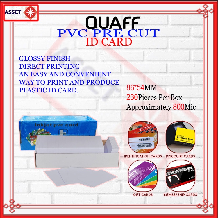 ⊕PRINTABLE PVC PRE CUT CARD FOR DIRECT PRINTING MINIMUM ( 50PIECES ...