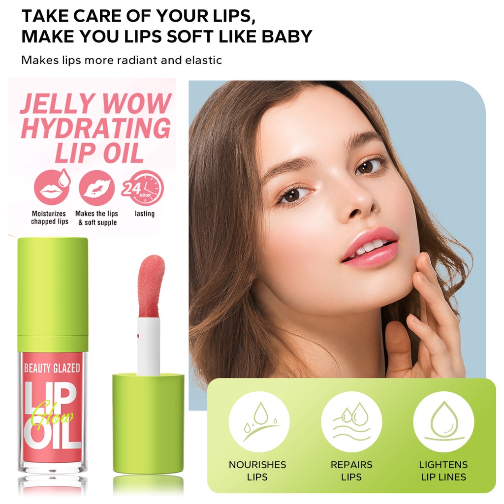 BEAUTY GLAZED Rare Bright Lustrous Lip Essence Lip Oil Moisturizing ...