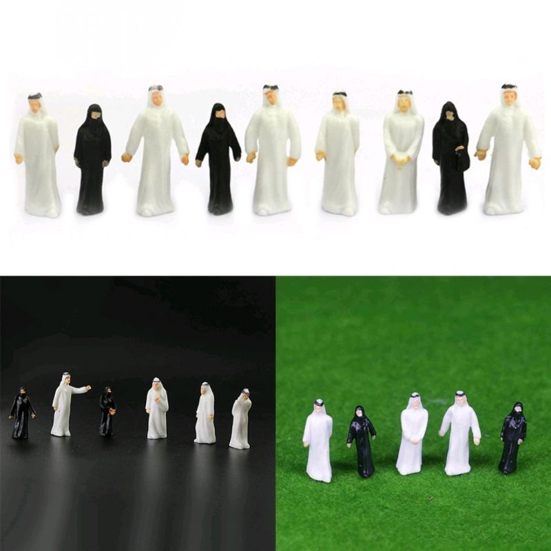 5pcs Mini Arab Human People Figure Fairy Garden Landscape People Train ...