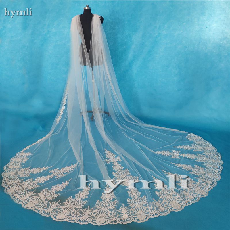 NVKW Wedding Cape Veil Lace Cloak 3M Long Shoulder Veil Bridal Cloak in ...