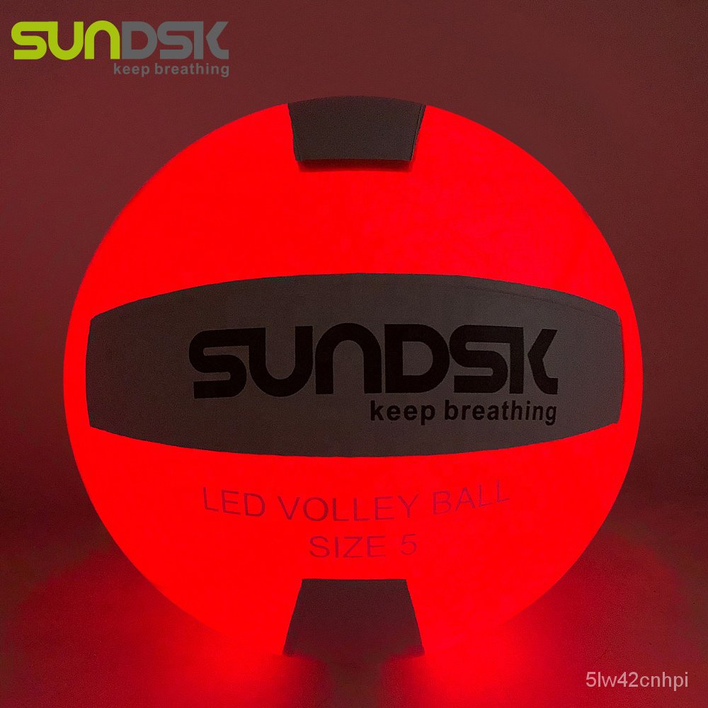 LED light up glow in the dark custom logo rubber volley ball volleyball ...