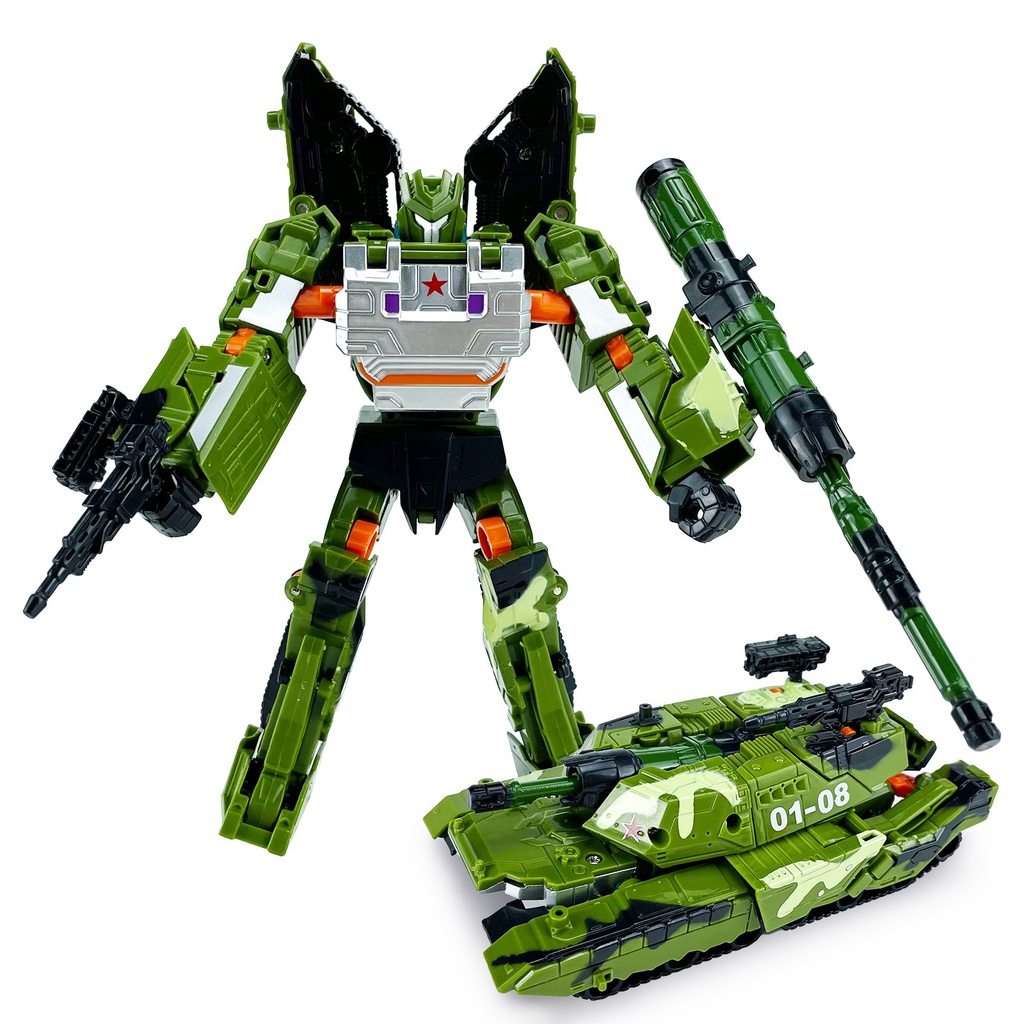 Transform Military Tank Car Toy Armored Car Impact Deformation Robot ...