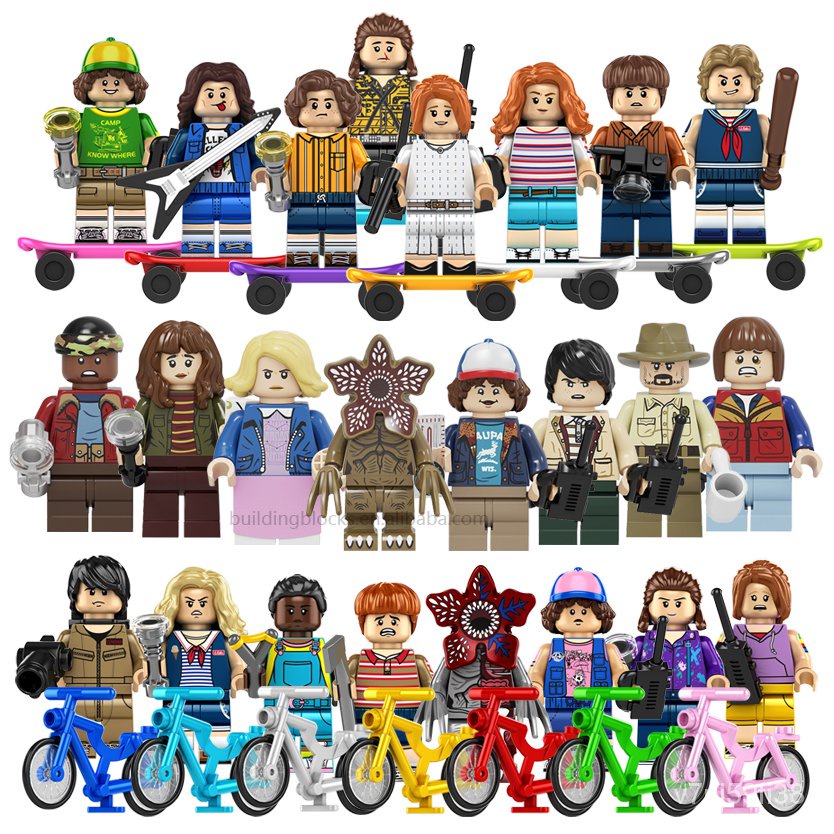 All Stranger Things Movie Mini Block Model Eleven Demogorgon Wheeler ...