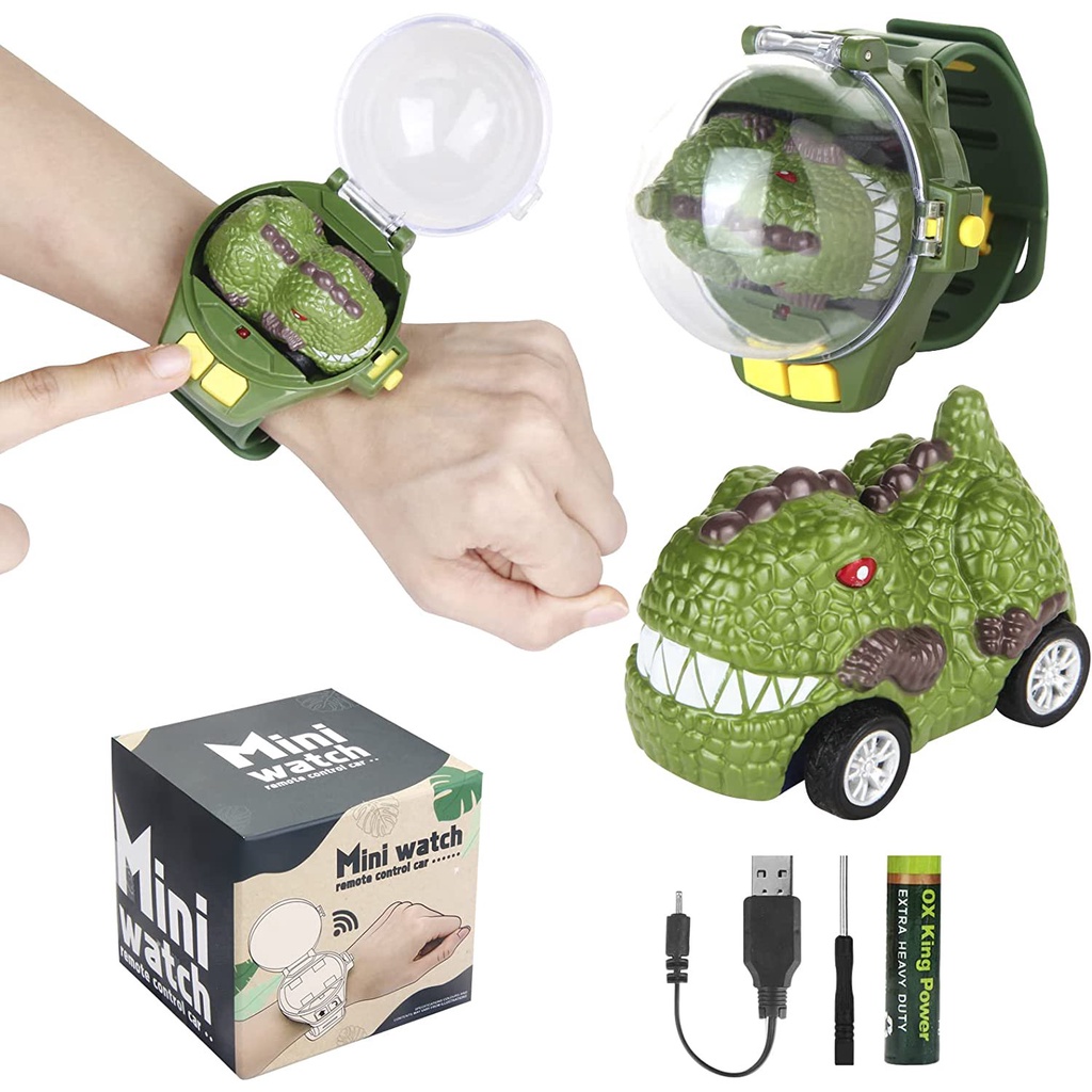 2.4G Mini Watch Radio Remote Control Alloy Dinosaur Car Electric USB ...