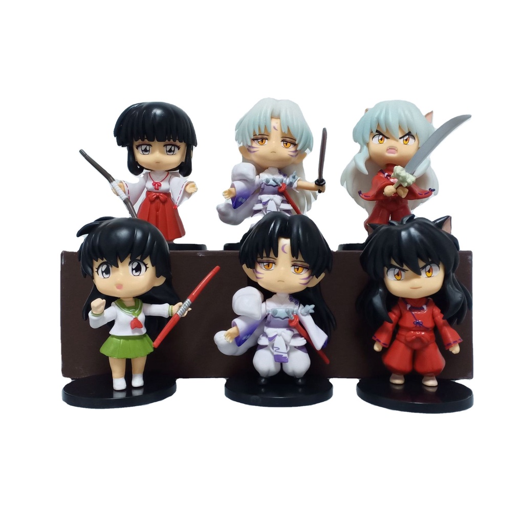 6pcs 10cm Anime Figure Inuyasha Sesshoumaru Action Figure | Shopee ...